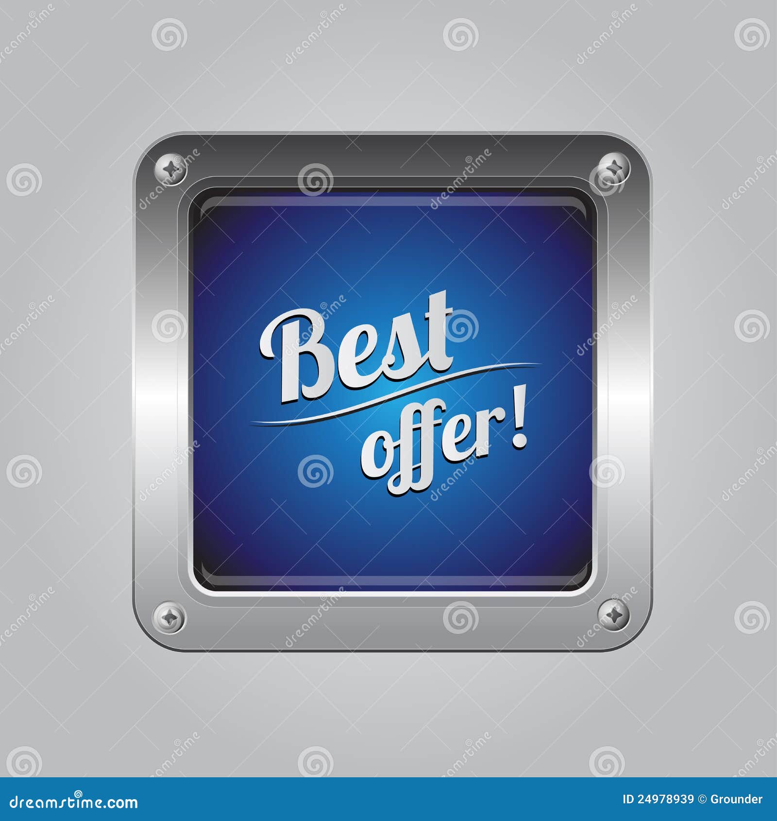 Best offer button stock vector. Illustration of sale - 24978939