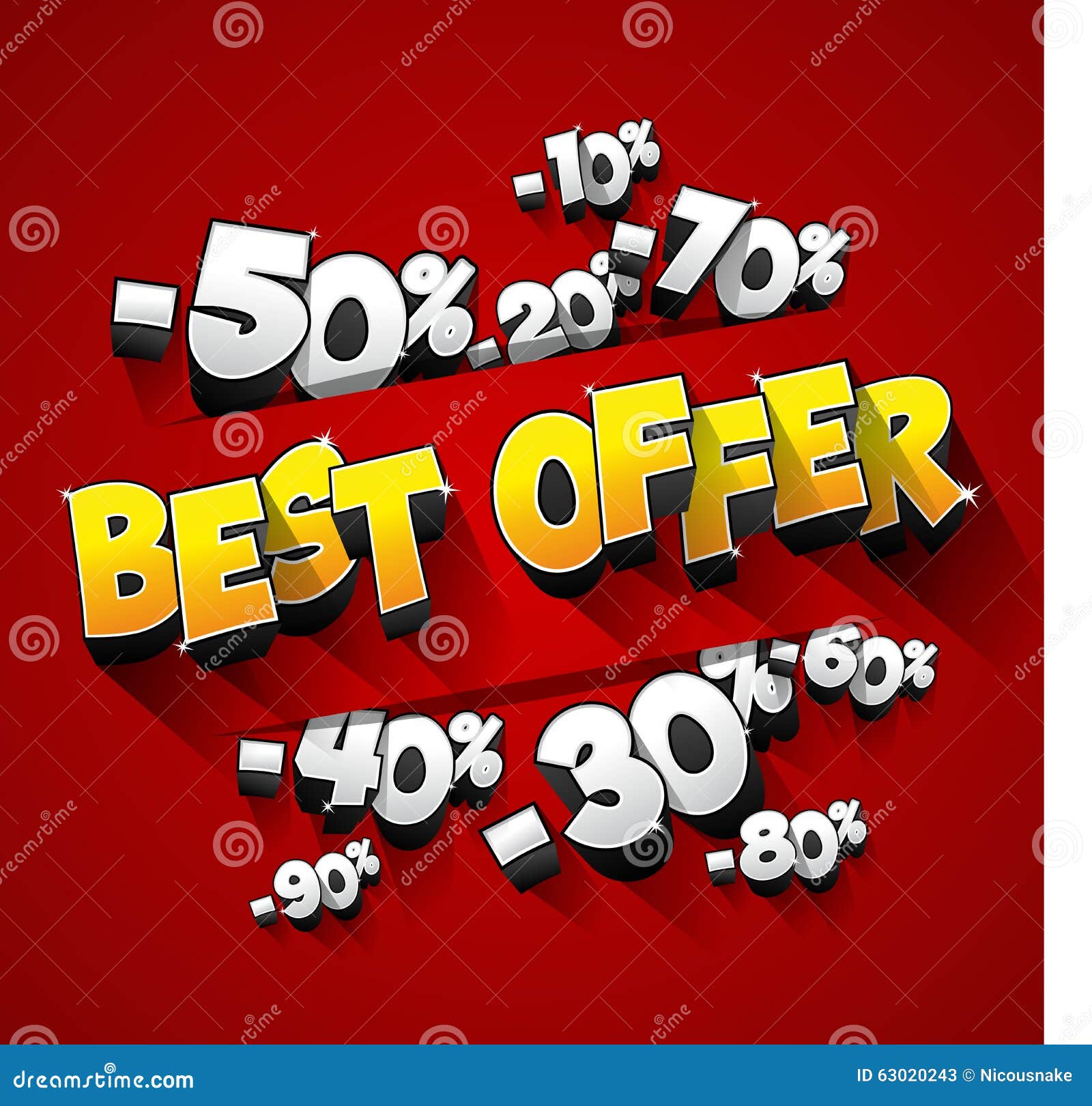 Best offer stock vector. Illustration of price, background - 63020243