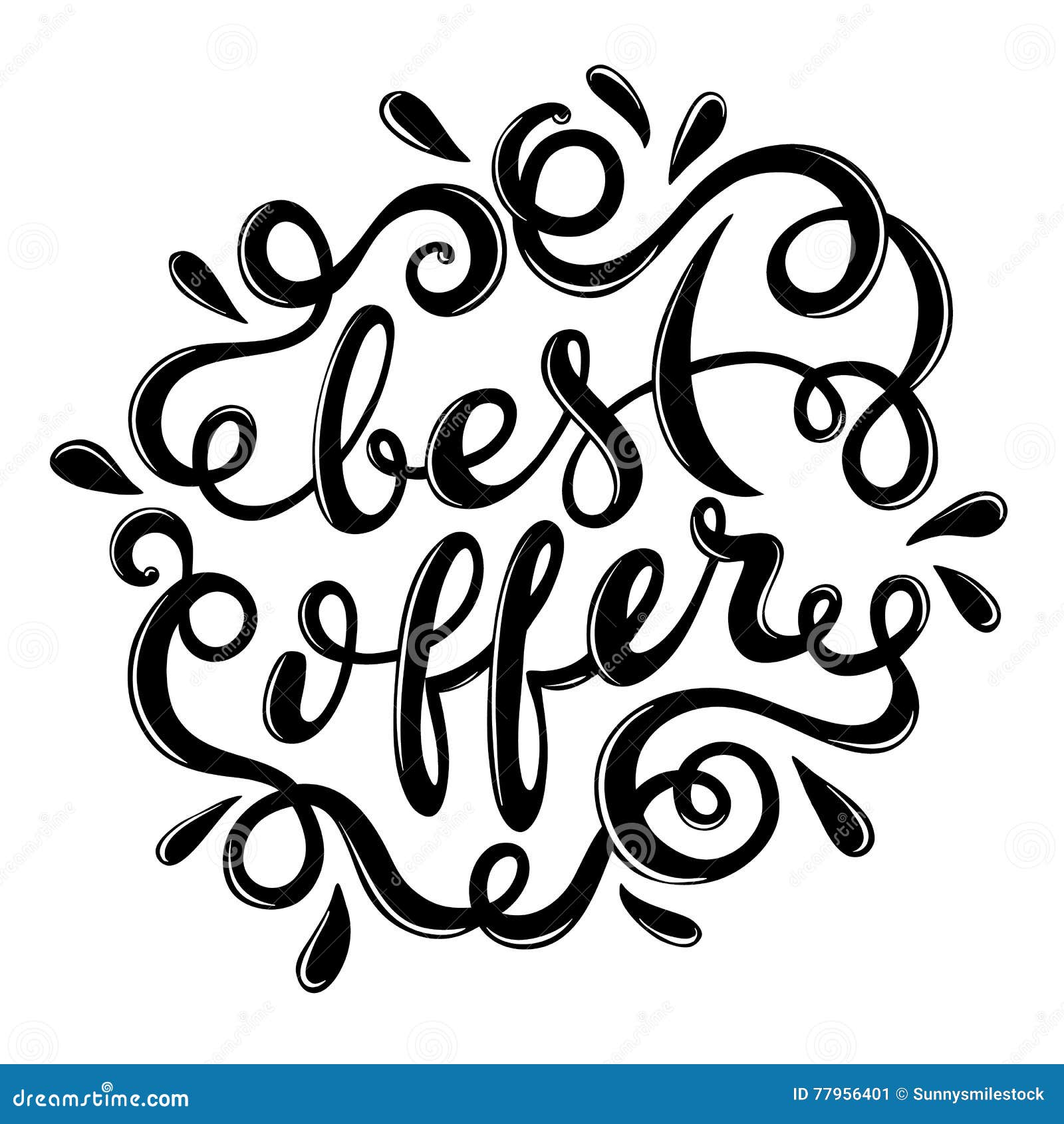 Best Offer Hand Drawn Lettering Stock Vector - Illustration of market ...