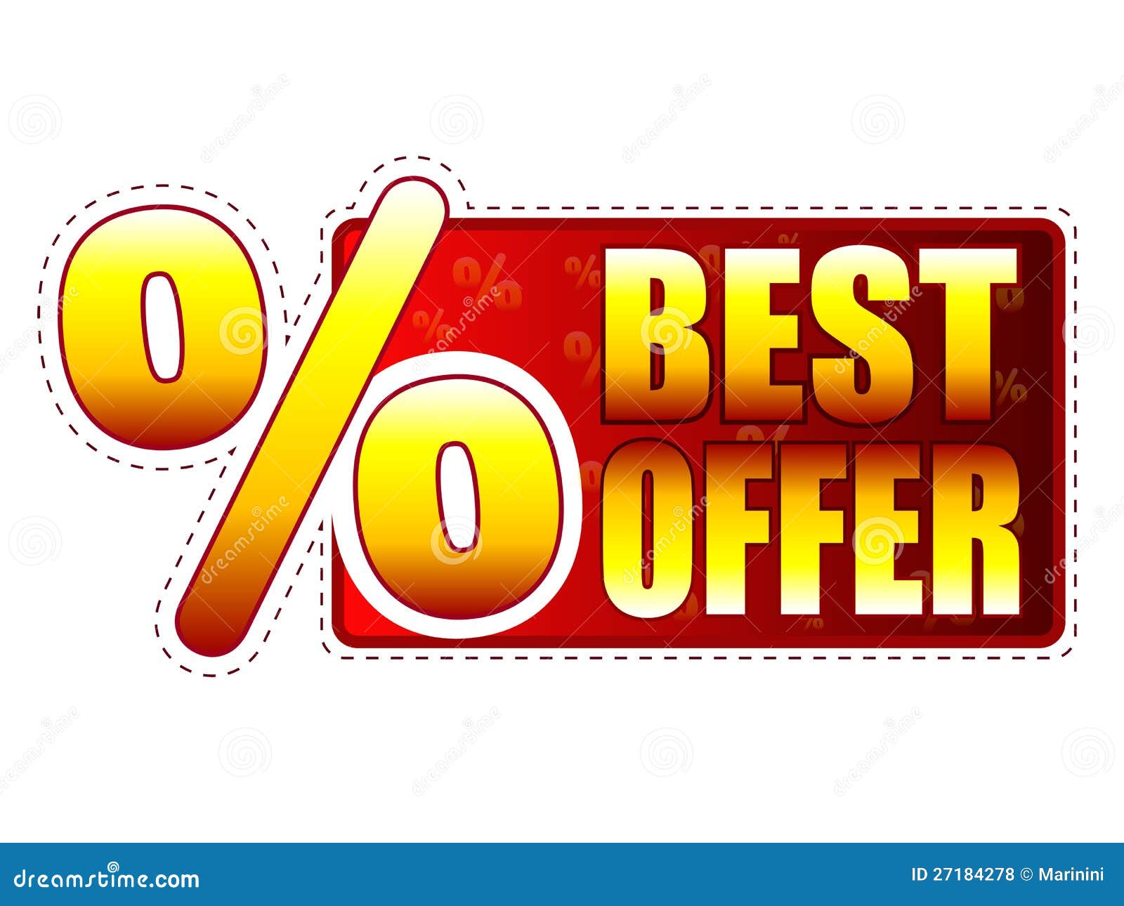 Best Offer Label with Percentage Symbol Stock Illustration ...