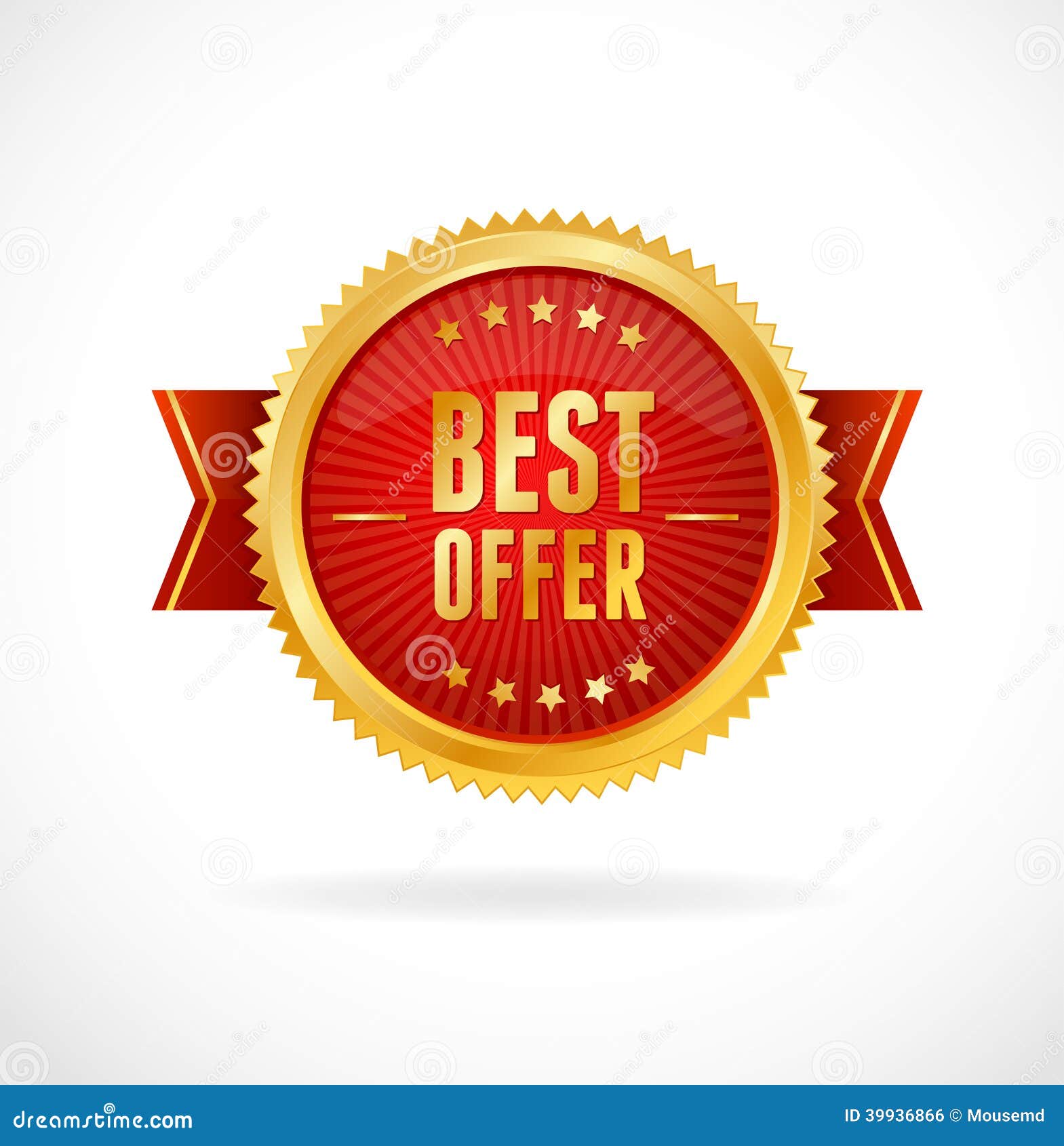 Best Offer Label. Vector Illustration. Stock Vector - Illustration of ...
