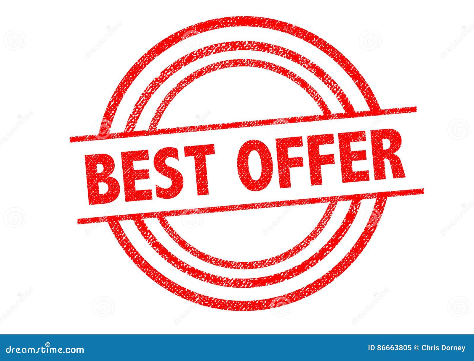 BEST OFFER Rubber Stamp stock illustration. Illustration of offers ...