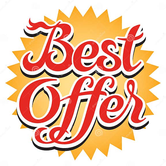 Best Offer Sticker stock vector. Illustration of choice - 31473056