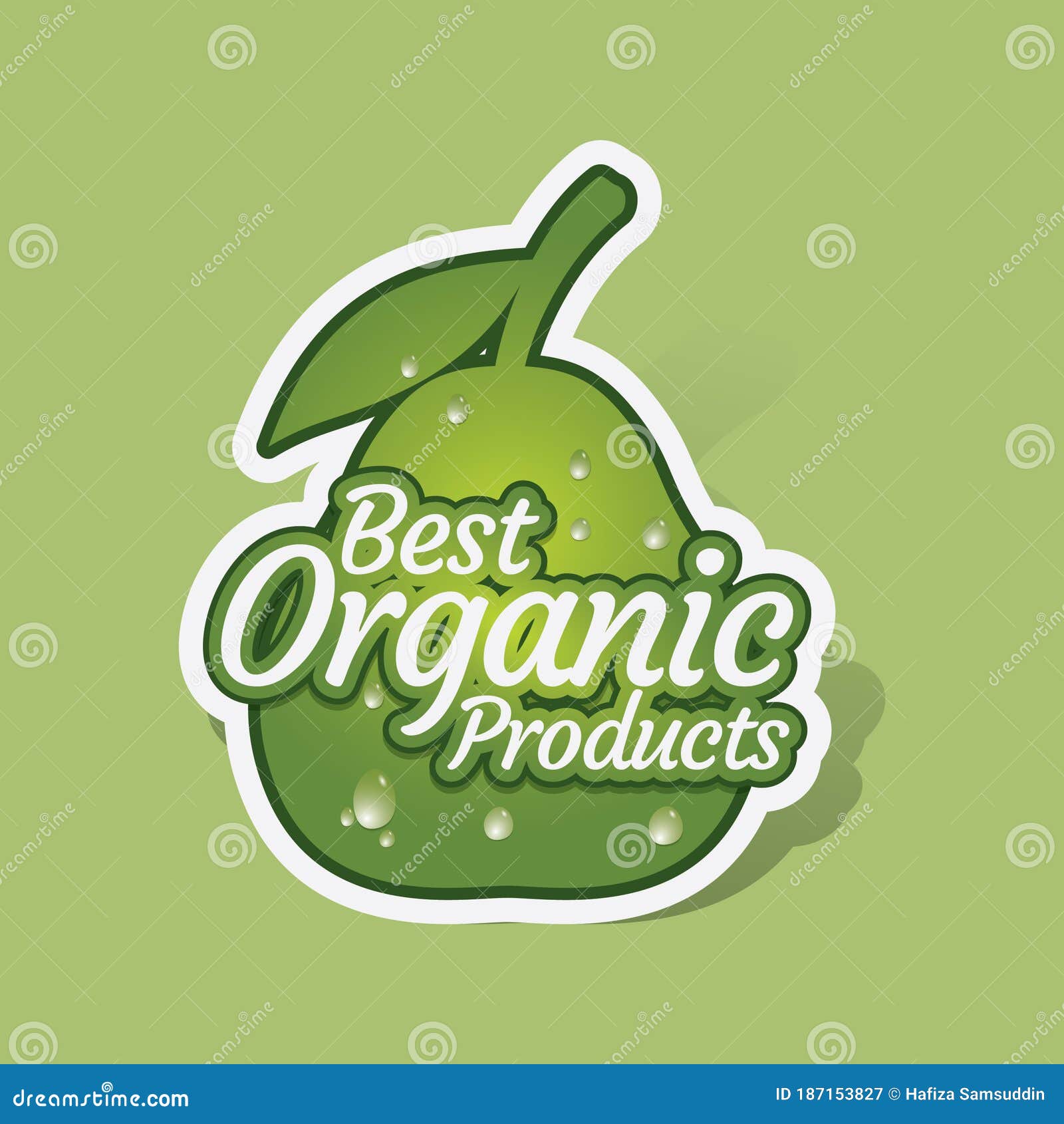 Best Organic Products Sticker. Vector Illustration Decorative Design ...