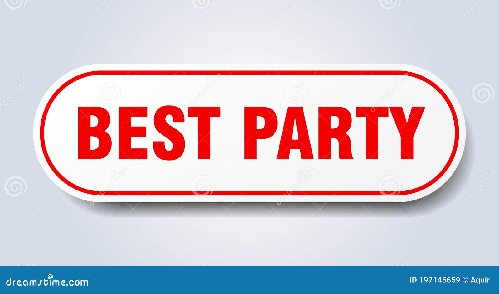 Best party sticker. stock vector. Illustration of price - 197145659