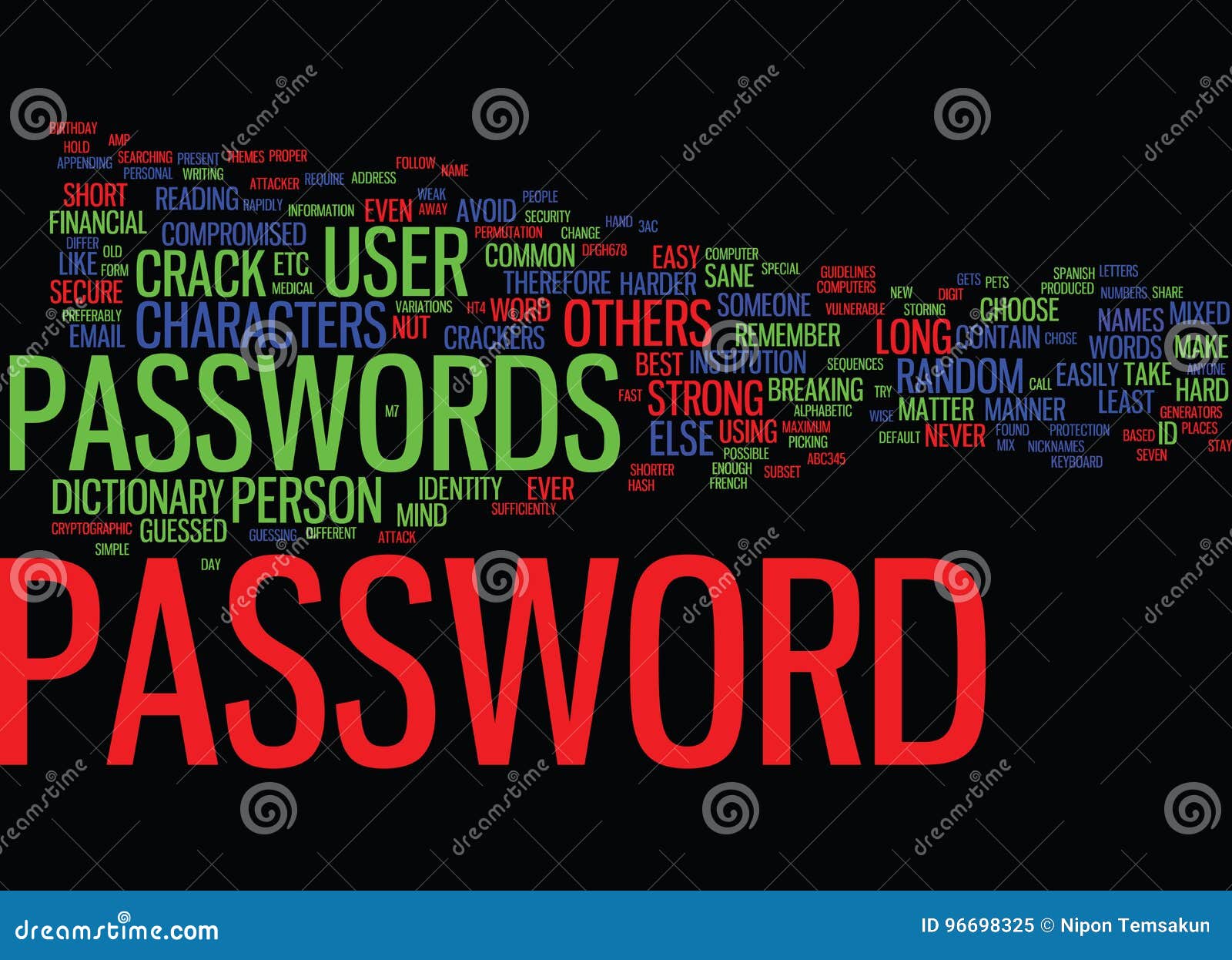 Best Passwords Word Cloud Concept Stock Vector - Illustration of matter ...