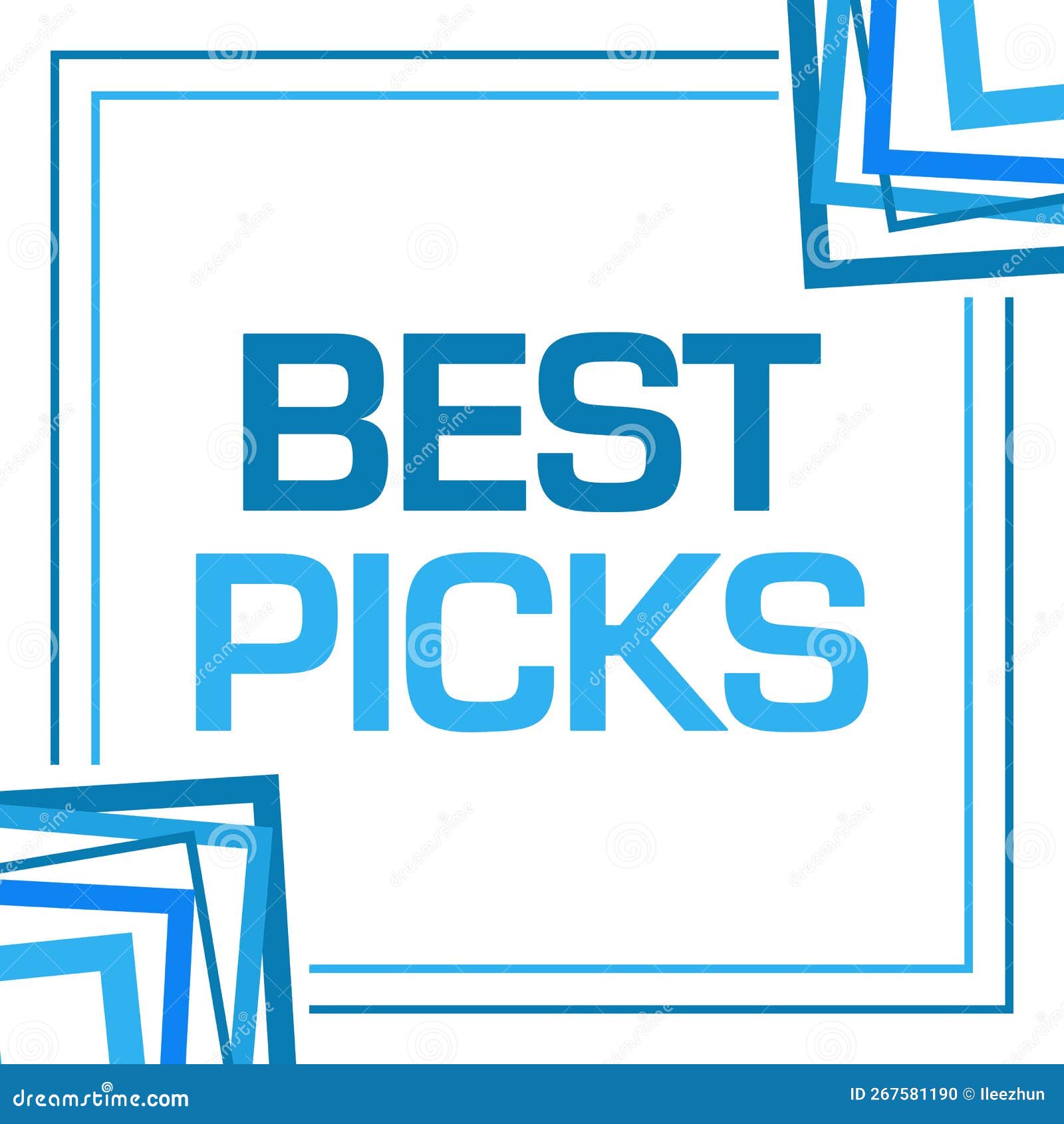 Best Picks Blue Random Borders Square Stock Illustration - Illustration ...