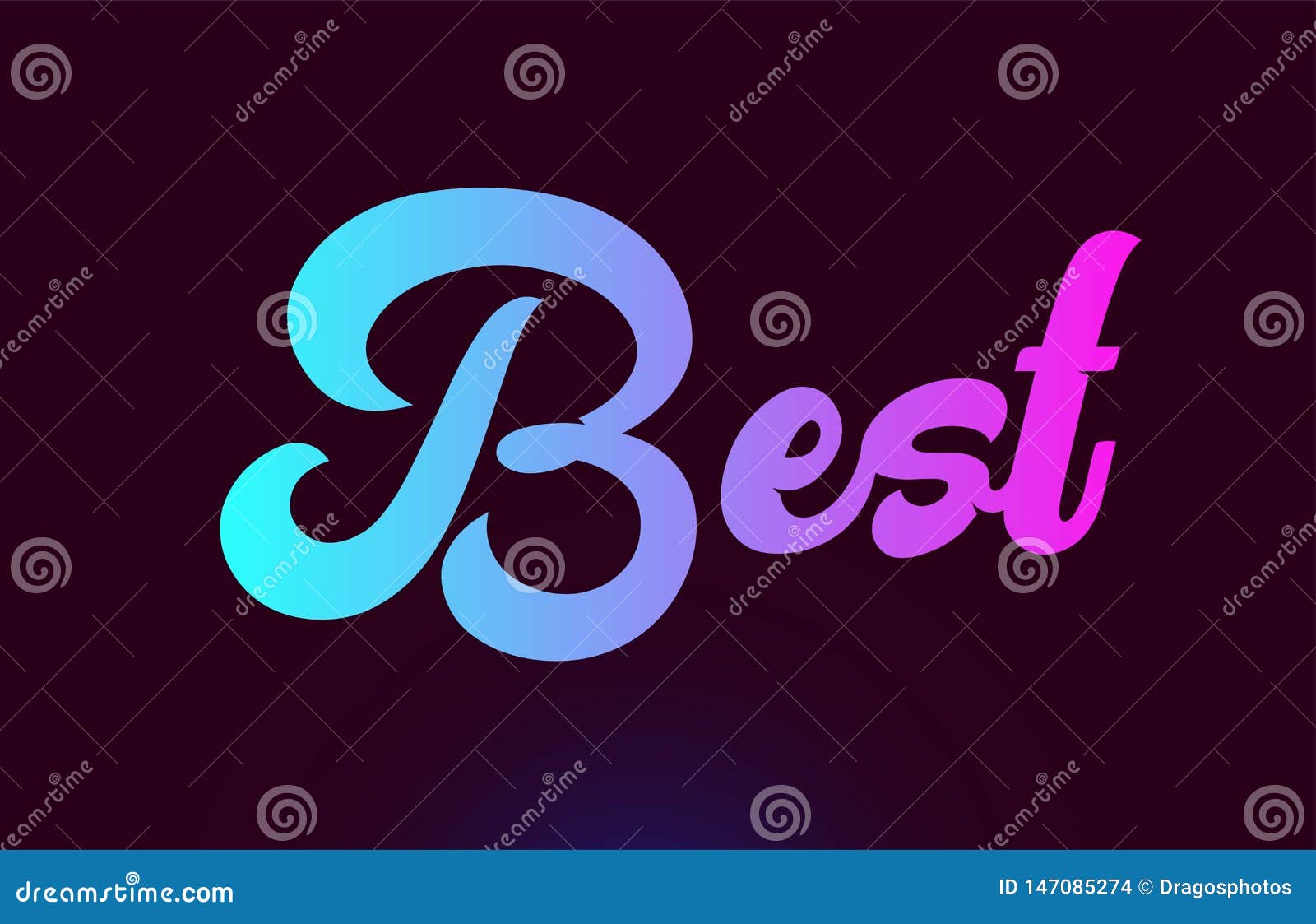 Best Pink Word Text Logo Icon Design for Typography Stock Illustration ...
