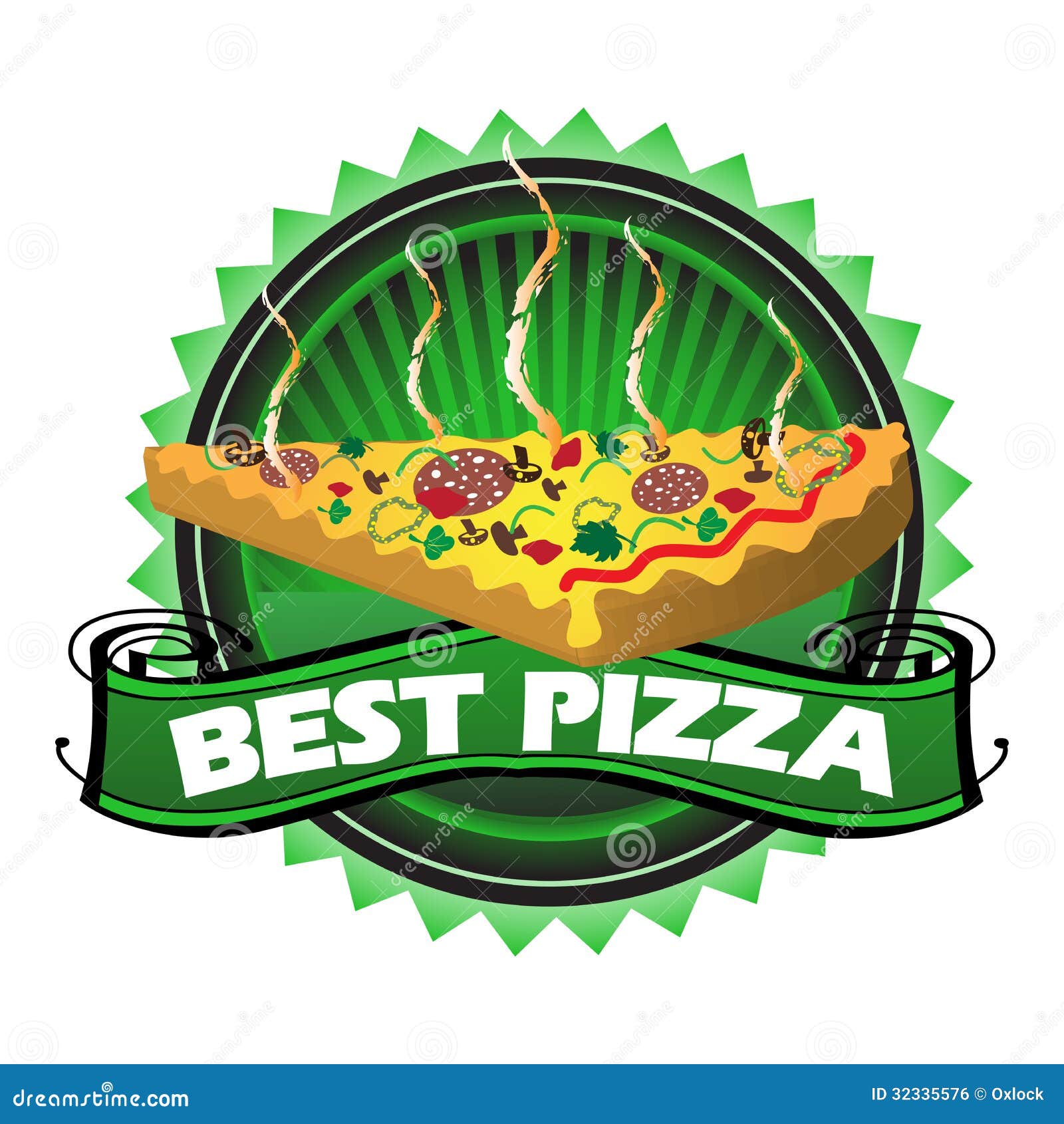 Best pizza stock vector. Illustration of menu, gastronomy - 32335576
