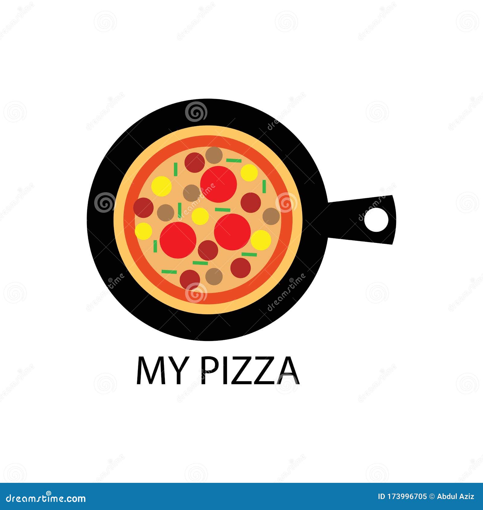 Best pizza logo vector stock vector. Illustration of symbol - 173996705