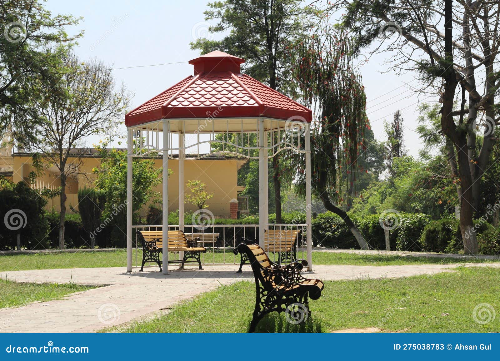 View of the Setting Place in Garden Stock Image - Image of furniture ...