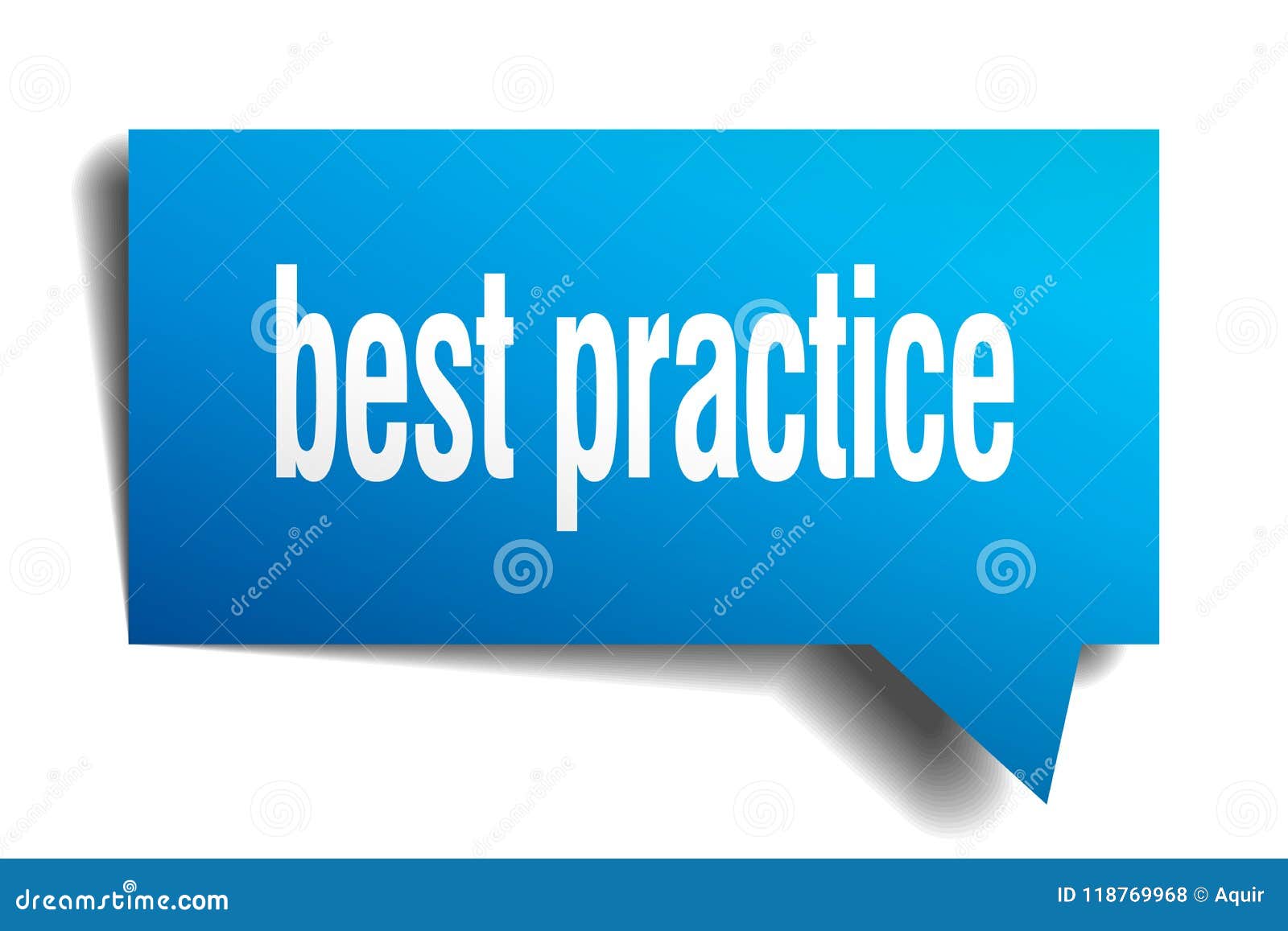Best Practice Blue 3d Speech Bubble Stock Vector - Illustration of note ...