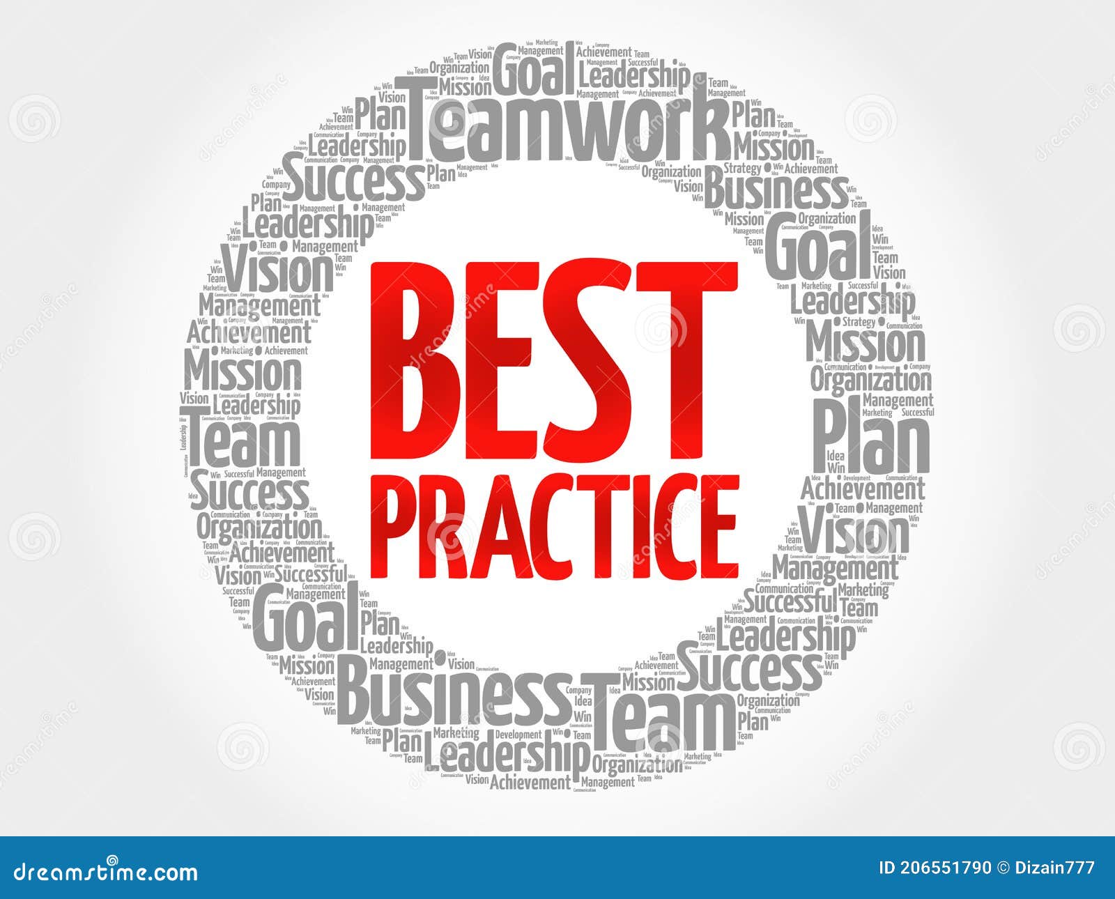 Best Practice Circle Word Cloud Stock Illustration - Illustration of ...
