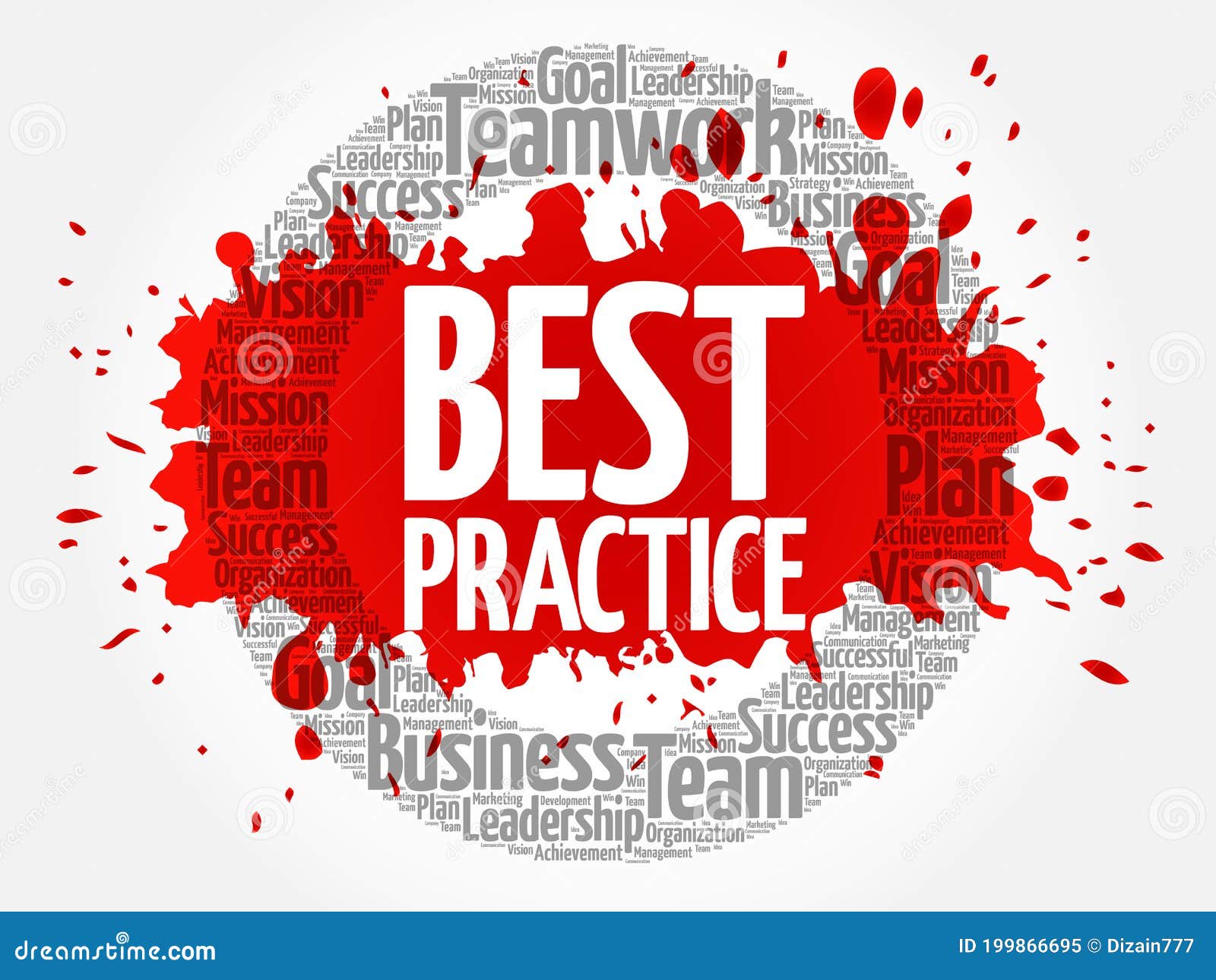 Best Practice Circle Word Cloud Stock Illustration - Illustration of ...