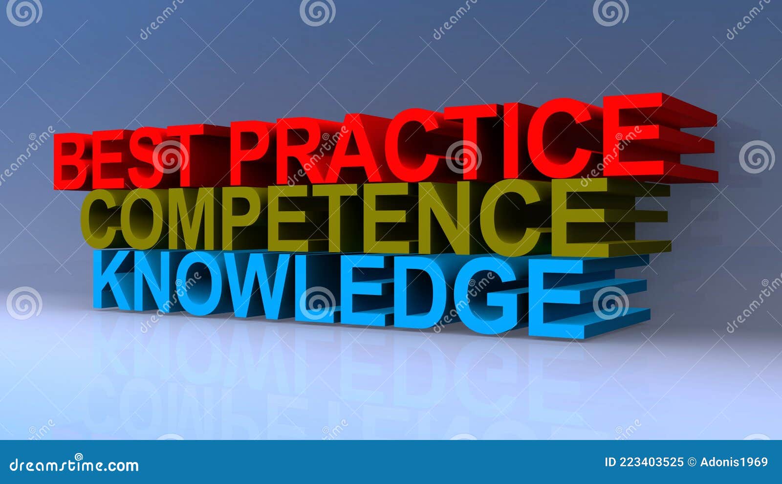 Best Practice Competence Knowledge on Blue Stock Illustration ...