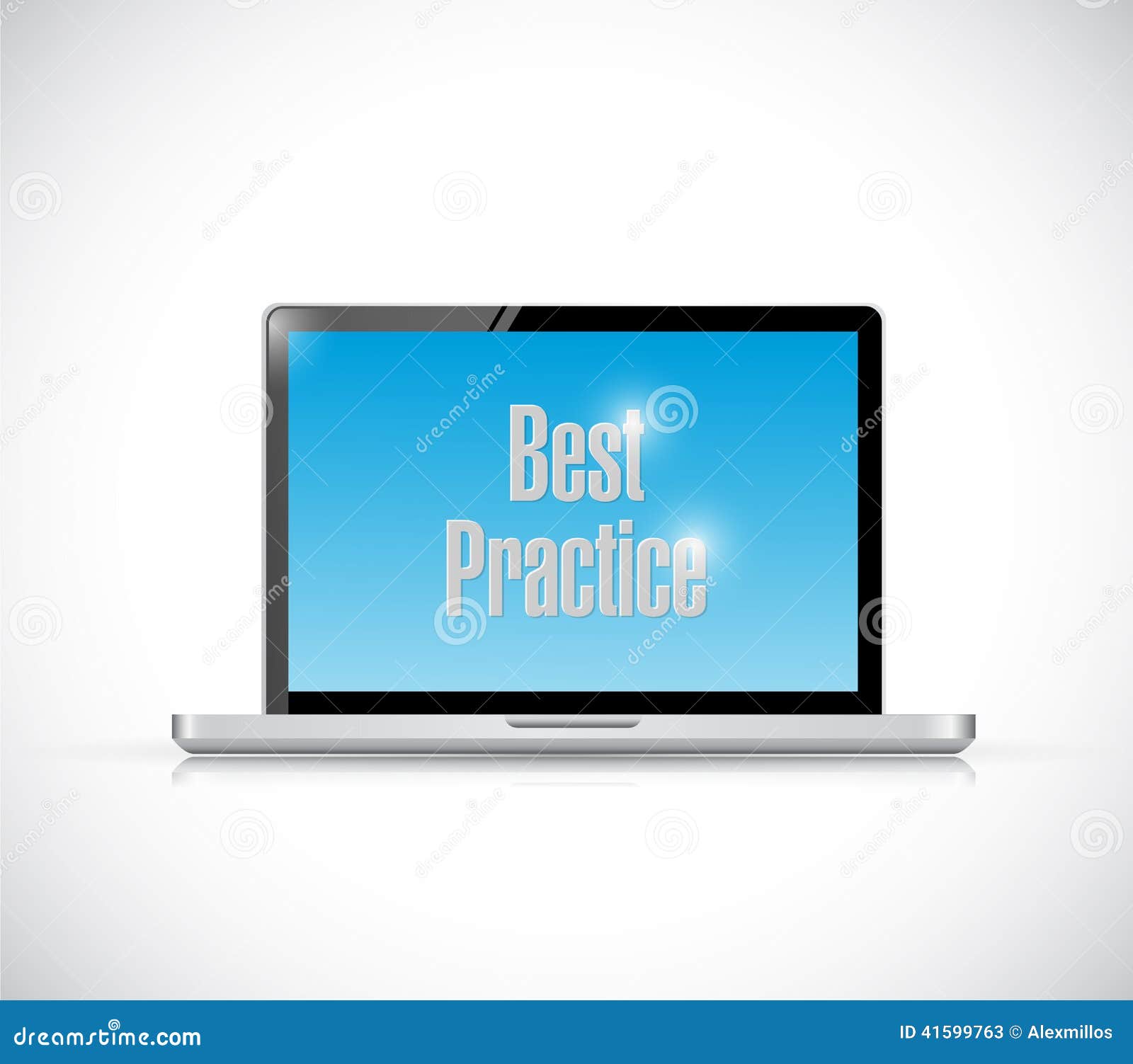 Best Practice Computer Message Illustration Stock Illustration ...