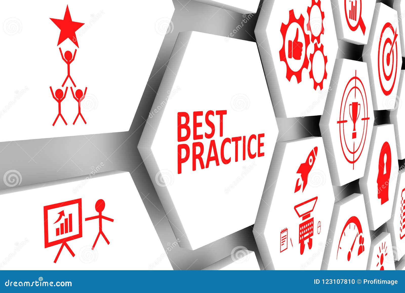 BEST PRACTICE concept stock illustration. Illustration of render ...
