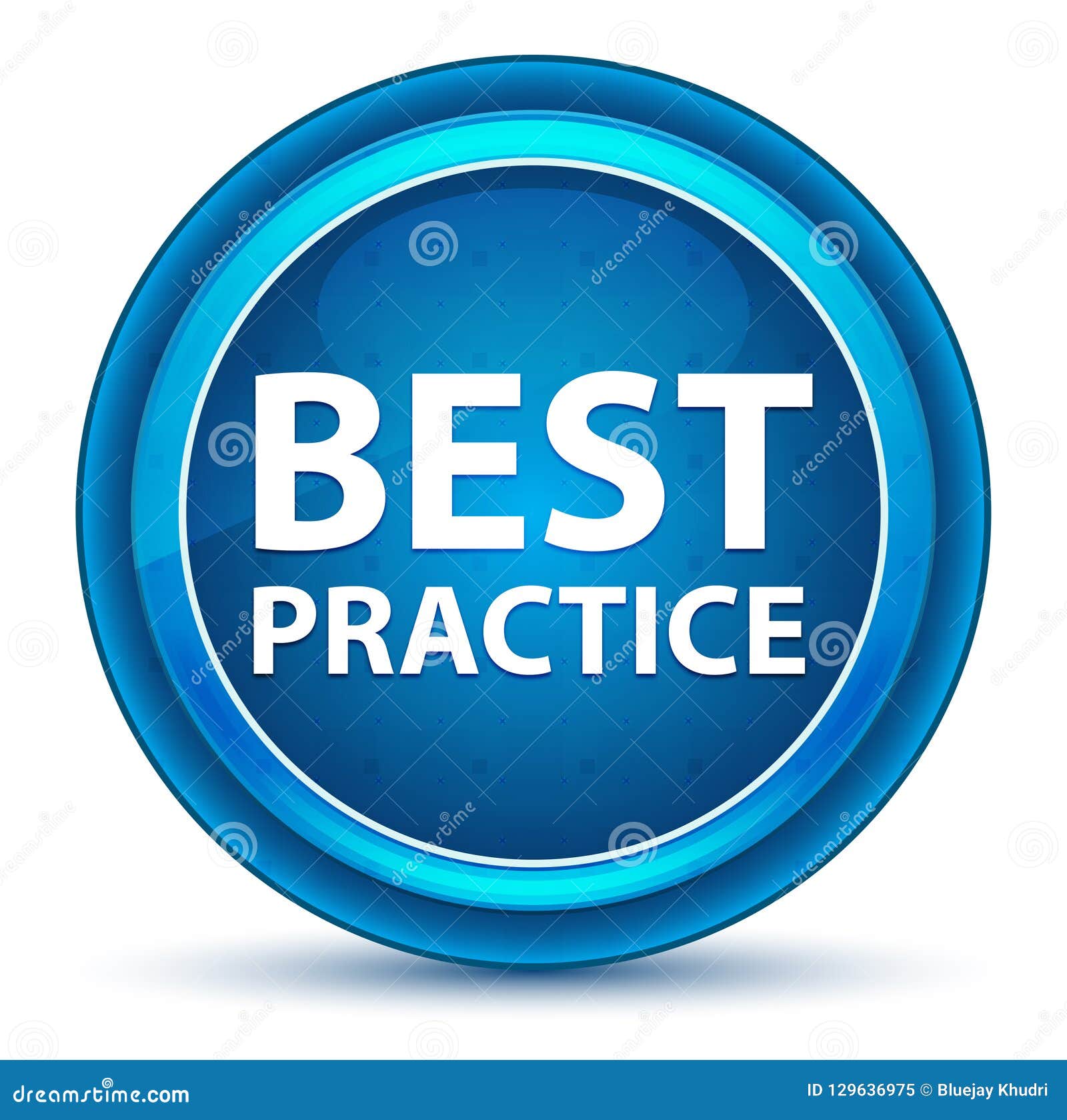 Best Practice Eyeball Blue Round Button Stock Illustration ...