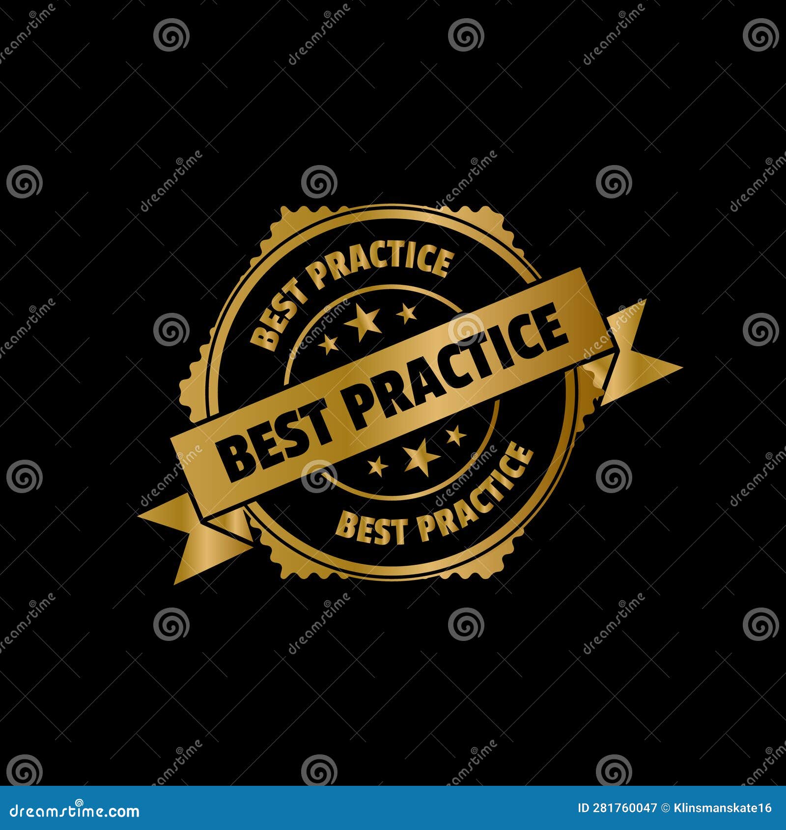 Best Practice Golden Stamp Seal Vector Template Design Stock Vector ...