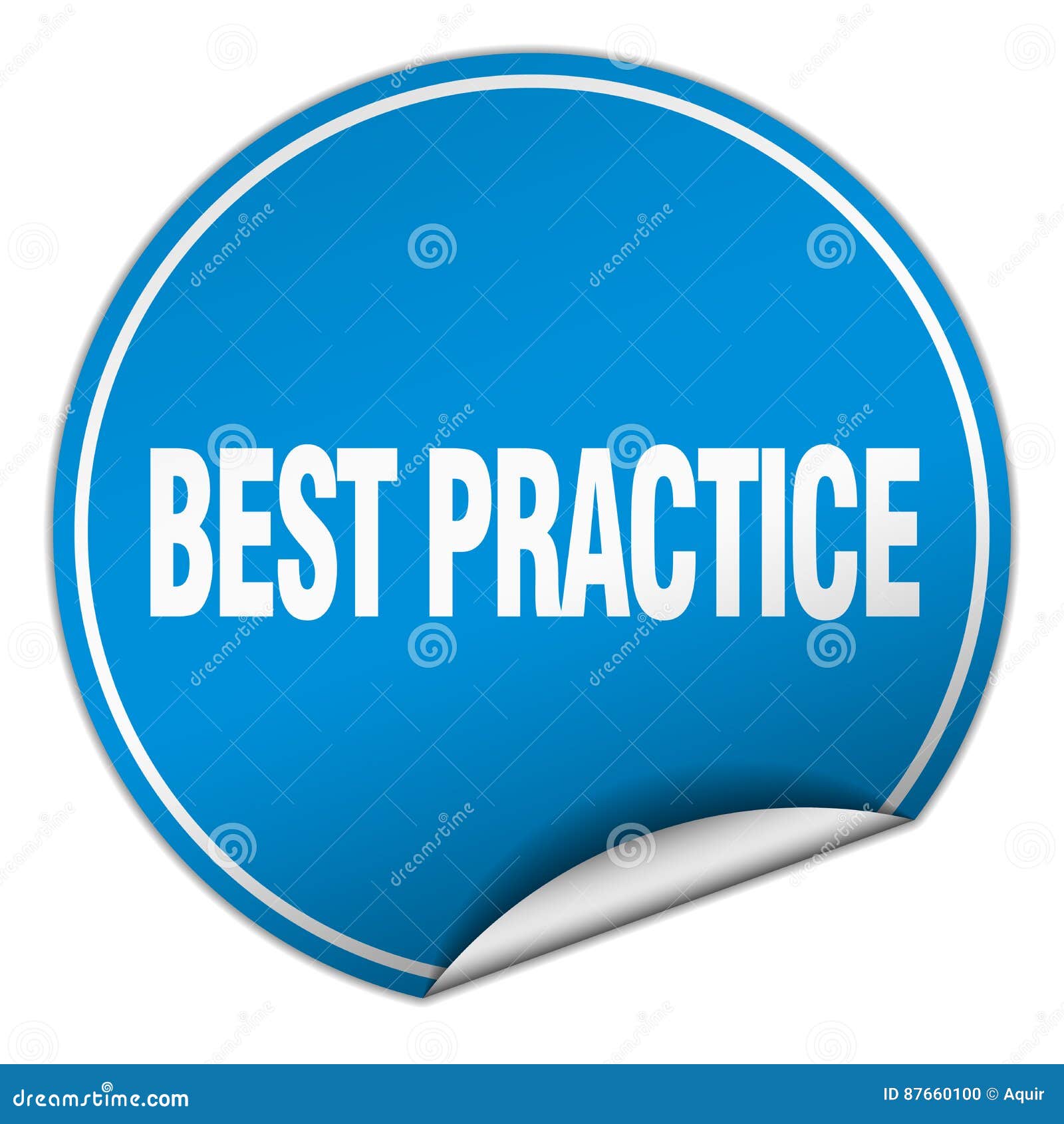Best Practice Round Blue Sticker Stock Vector - Illustration of blue ...