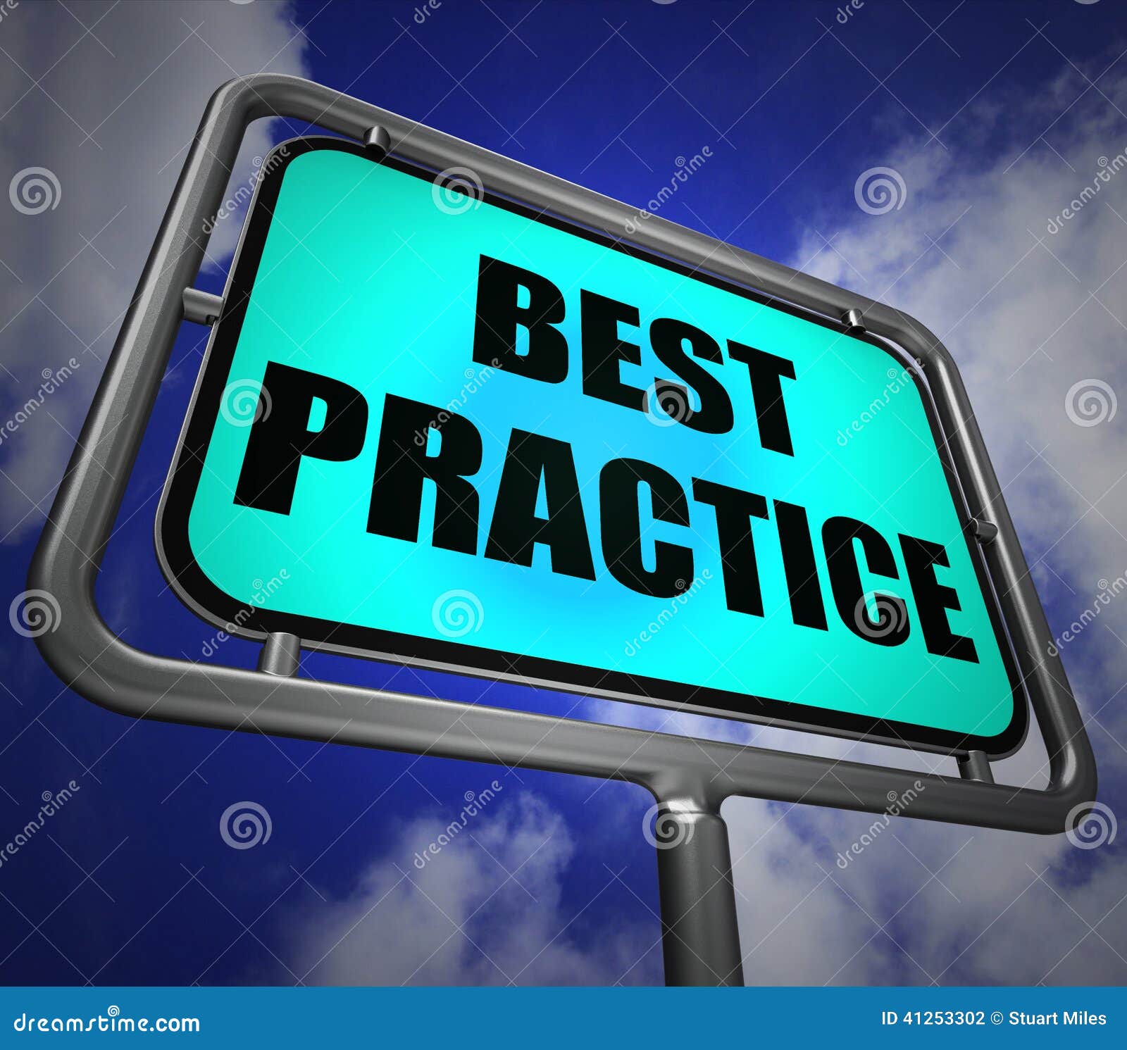 Best Practice Signpost Indicates Better and Efficient Procedures Stock ...