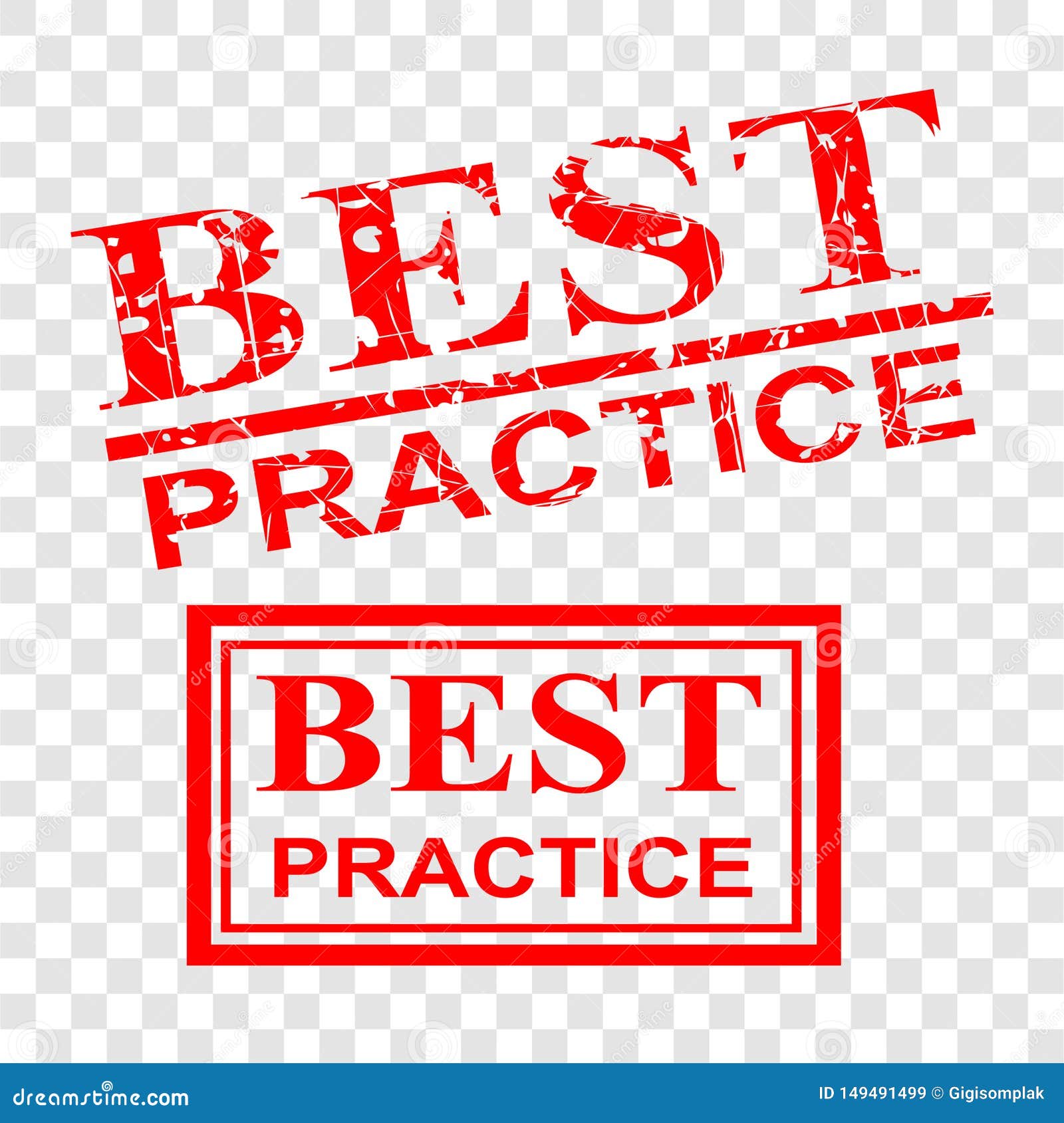 Best Practice, 2 Style Streak Red Rubber Stamp, at Transparent Effect ...