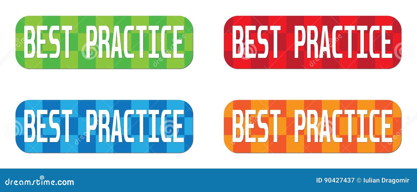 BEST PRACTICE Text, on Rectangle, Zig Zag Pattern Stamp Sign. Stock ...