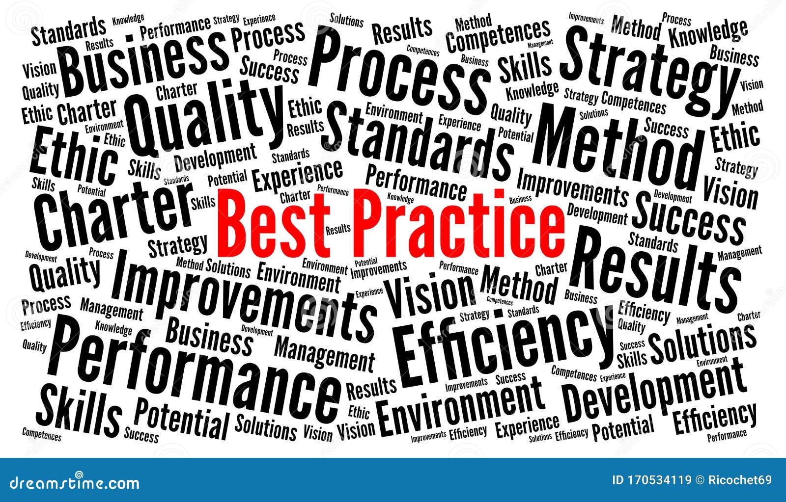 Best practice word cloud stock illustration. Illustration of effective ...