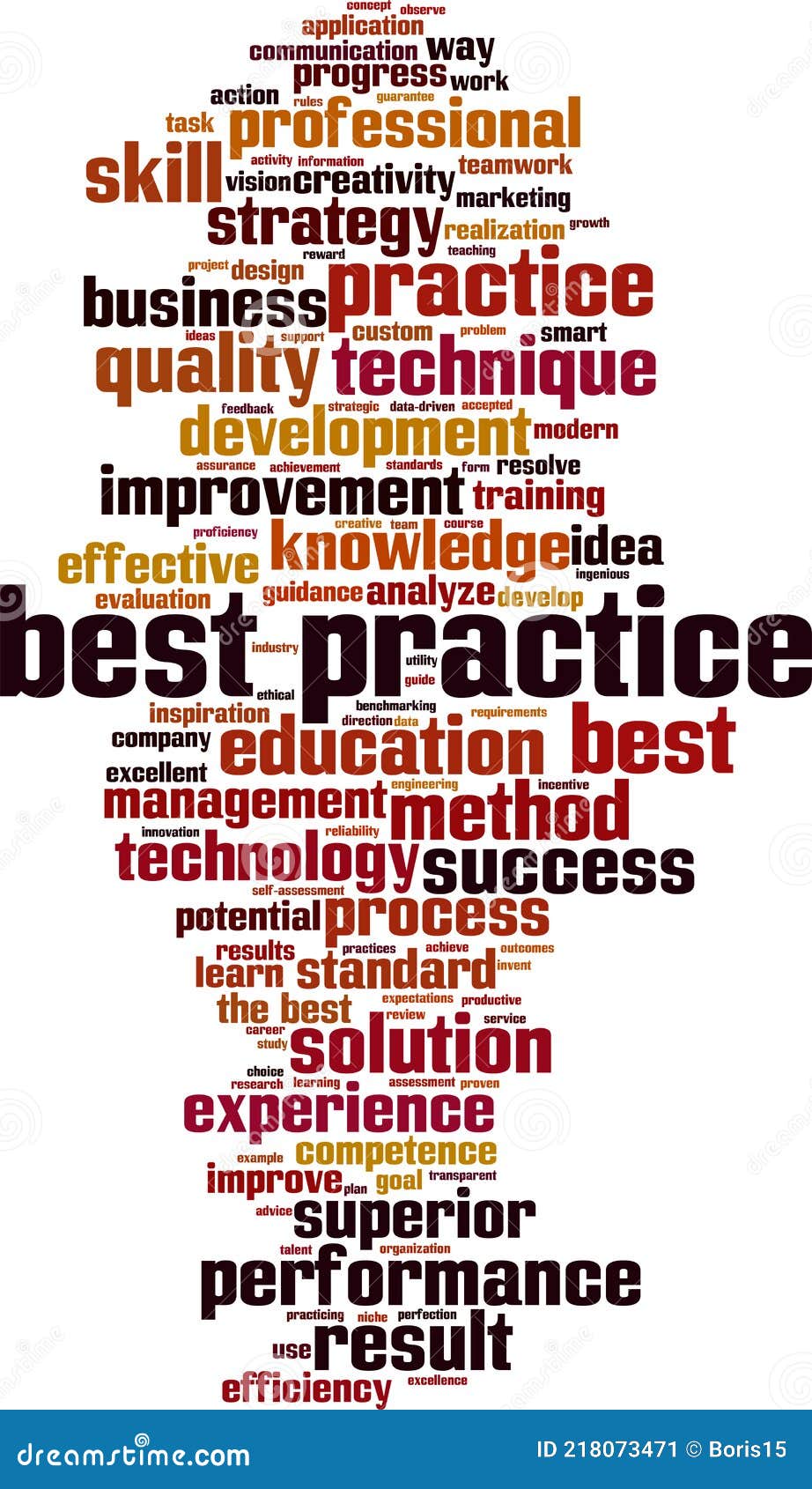 Best practice word cloud stock vector. Illustration of word - 218073471