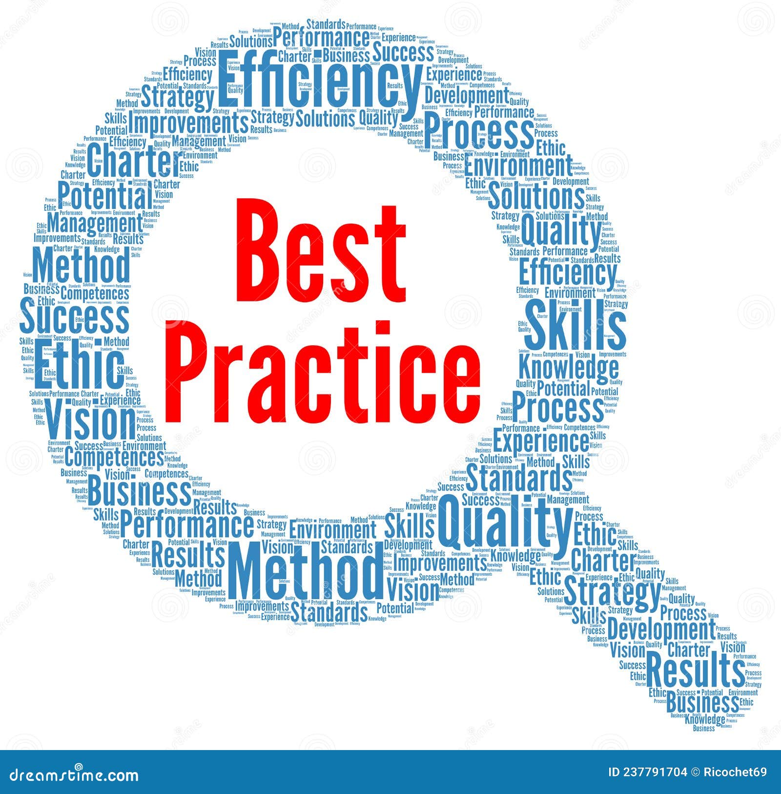Best practice word cloud stock illustration. Illustration of industry ...