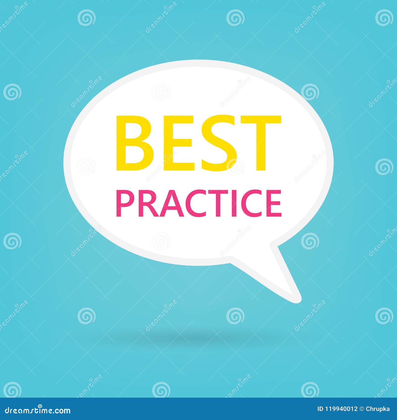 Best Practice Written on Speech Bubble Stock Vector - Illustration of ...
