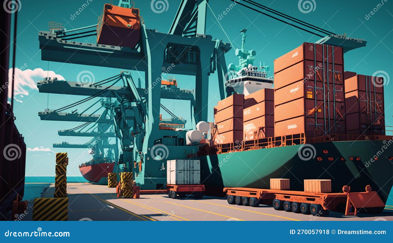 Best Practices for Cargo Safety at a Container Port Stock Photo - Image ...