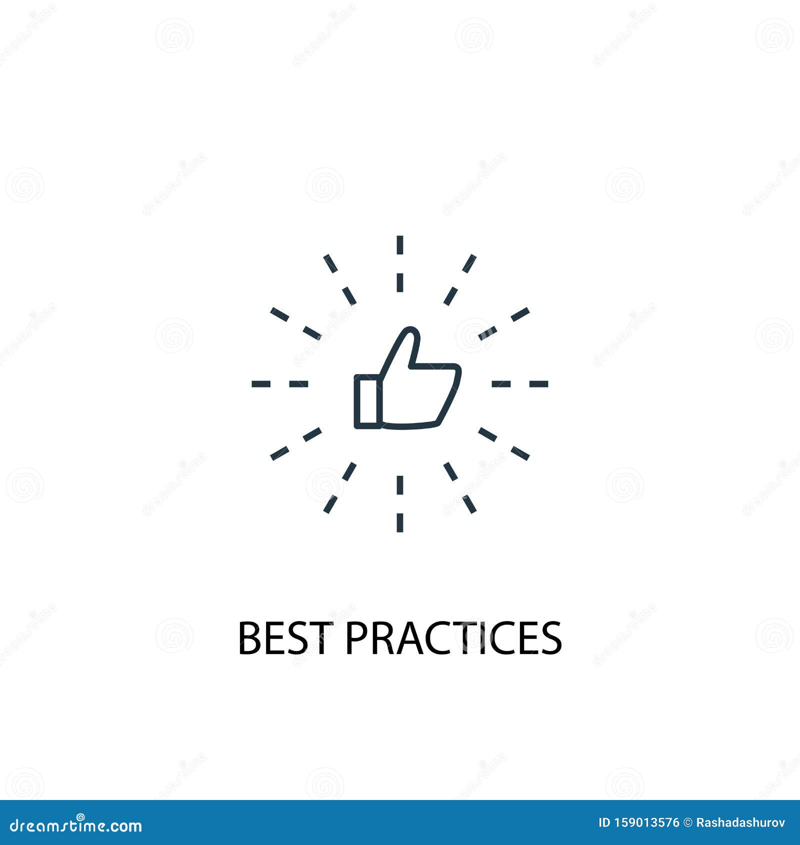 Best Practices Concept Line Icon. Simple Stock Vector - Illustration of ...