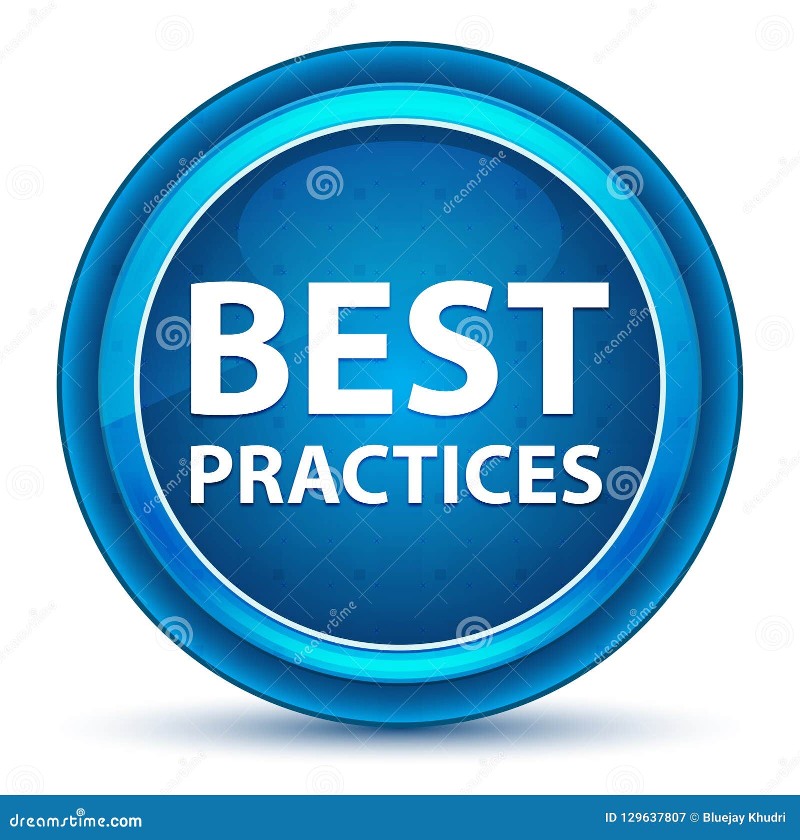 Best Practices Eyeball Blue Round Button Stock Illustration ...