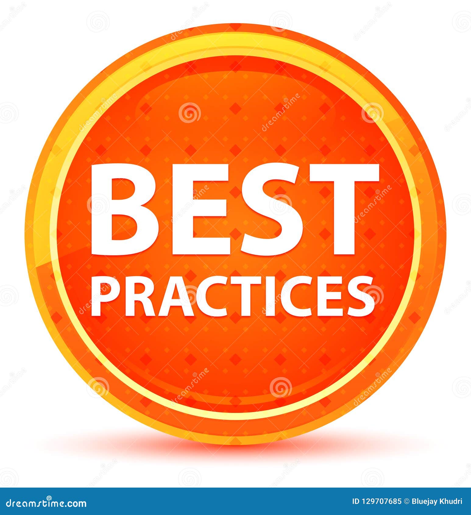 Best Practices Natural Orange Round Button Stock Illustration ...