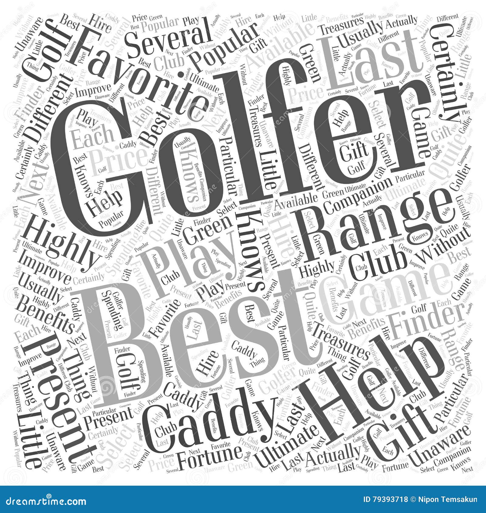 Best Present for Golfers Word Cloud Concept Vector Background Stock ...