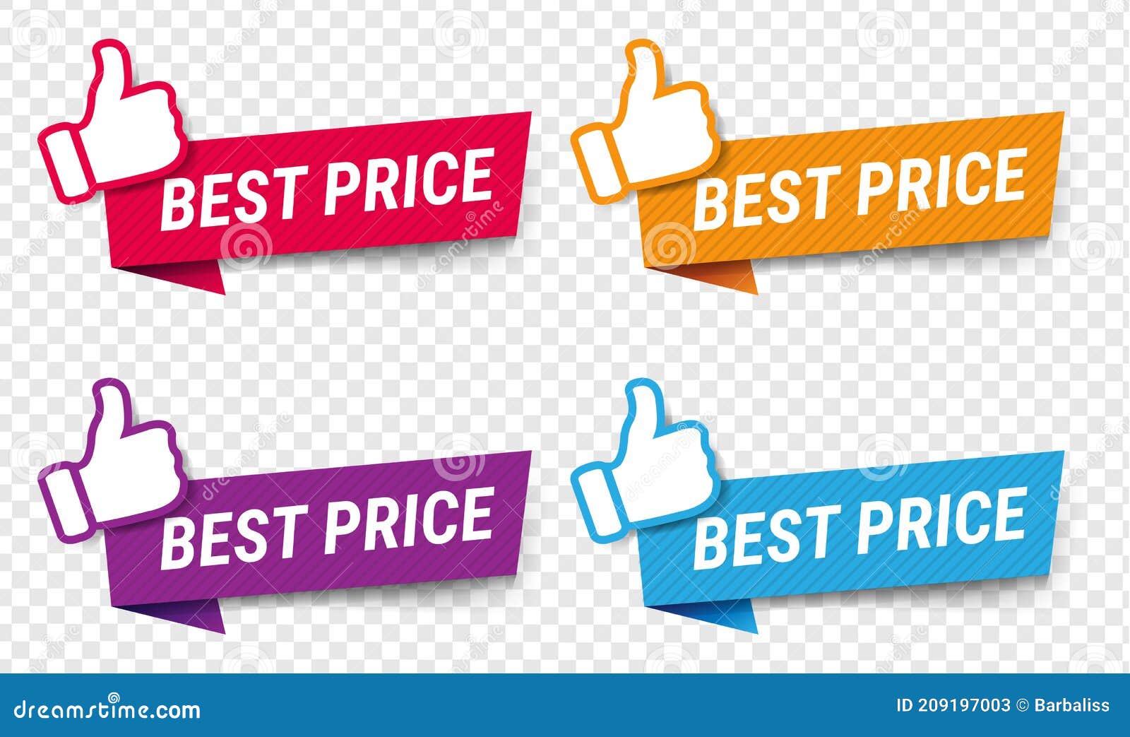 Best Price Labels Set Isolated Transparent Background Stock Vector ...