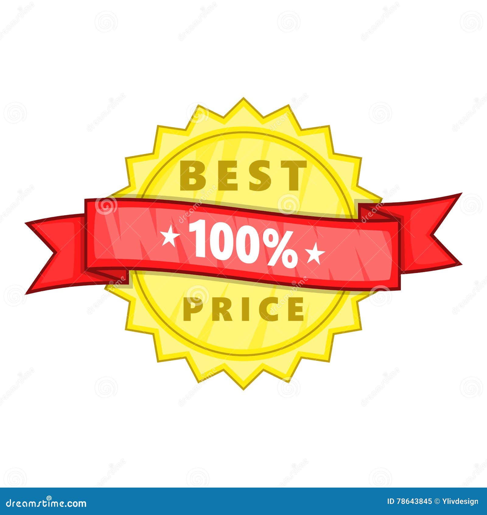Best Price Rosette Icon, Cartoon Style Stock Vector - Illustration of ...