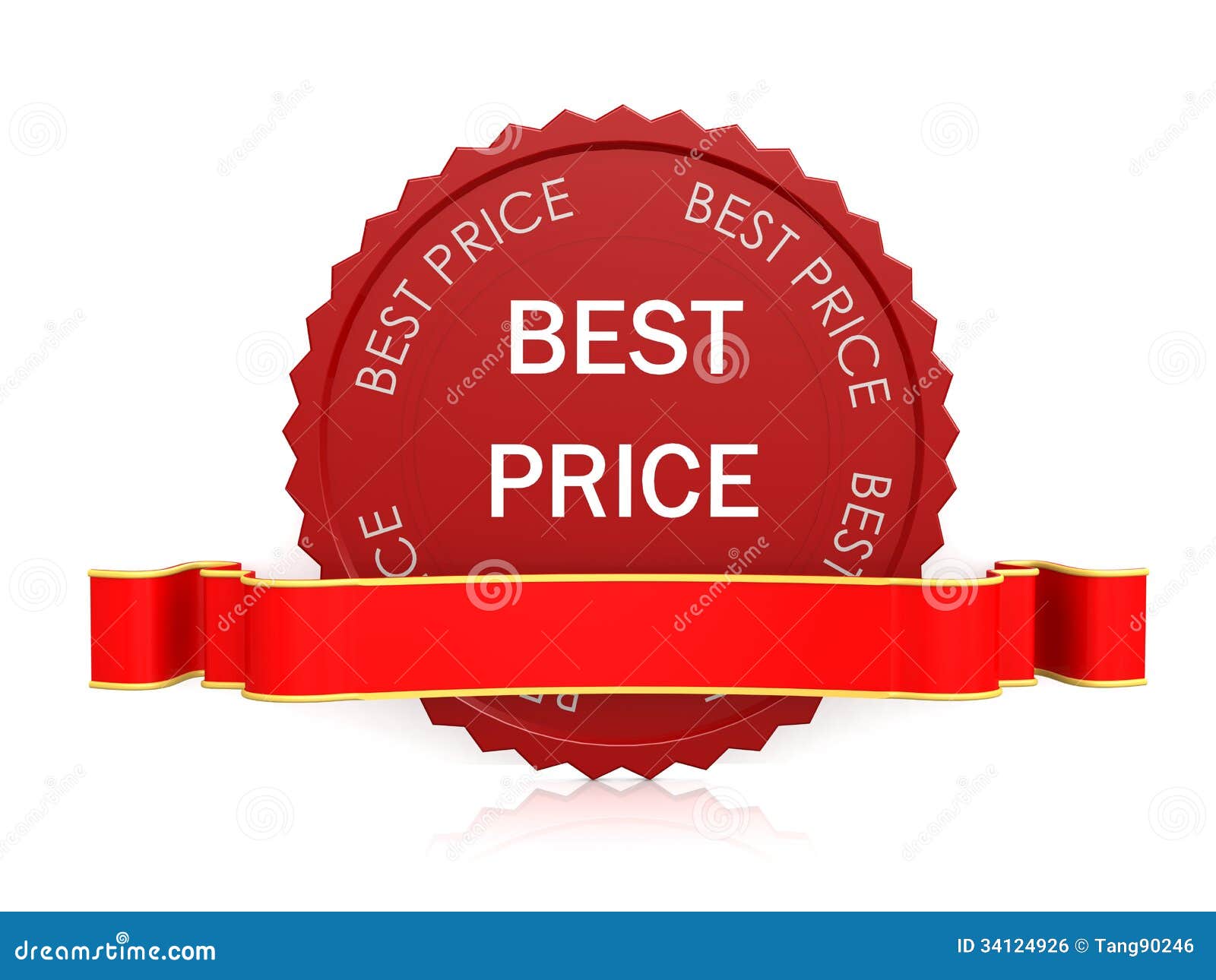 Best Price Seal with Ribbon Stock Illustration - Illustration of design ...