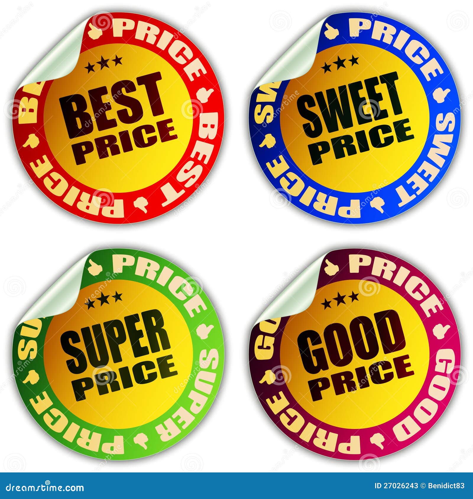 Best price stickers stock vector. Illustration of money - 27026243