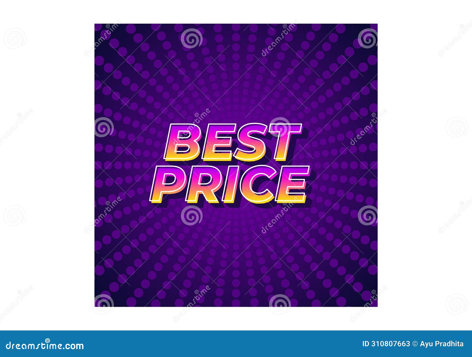 Best Price. Text Effect in 3D Look with Eye Catching Color Stock Vector ...