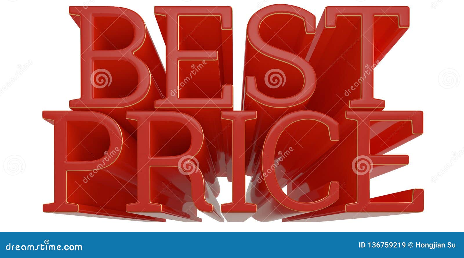 Best Price Text Isolated on White Background 3D Illustration Stock ...