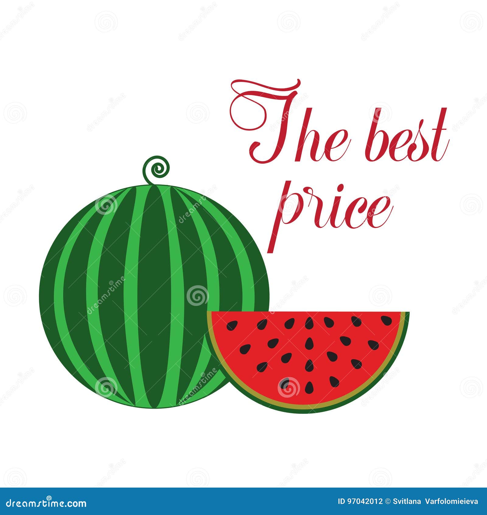 The Best Price for Watermelon Vector Illustration Stock Vector ...