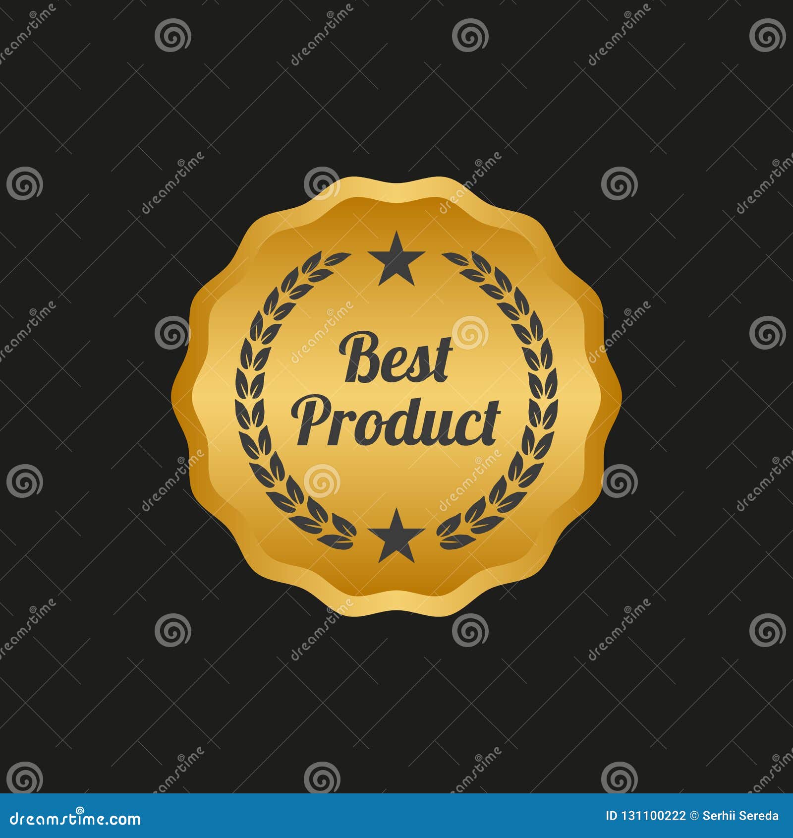 Best Product Label on Black Background. Stock Illustration ...