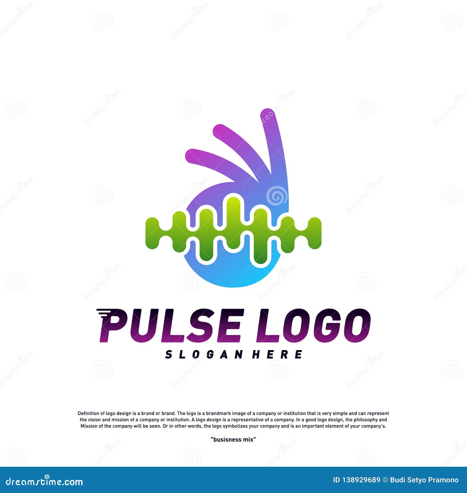 Best Pulse Logo Design Concept Vector. People Beat Logo Template Vector ...