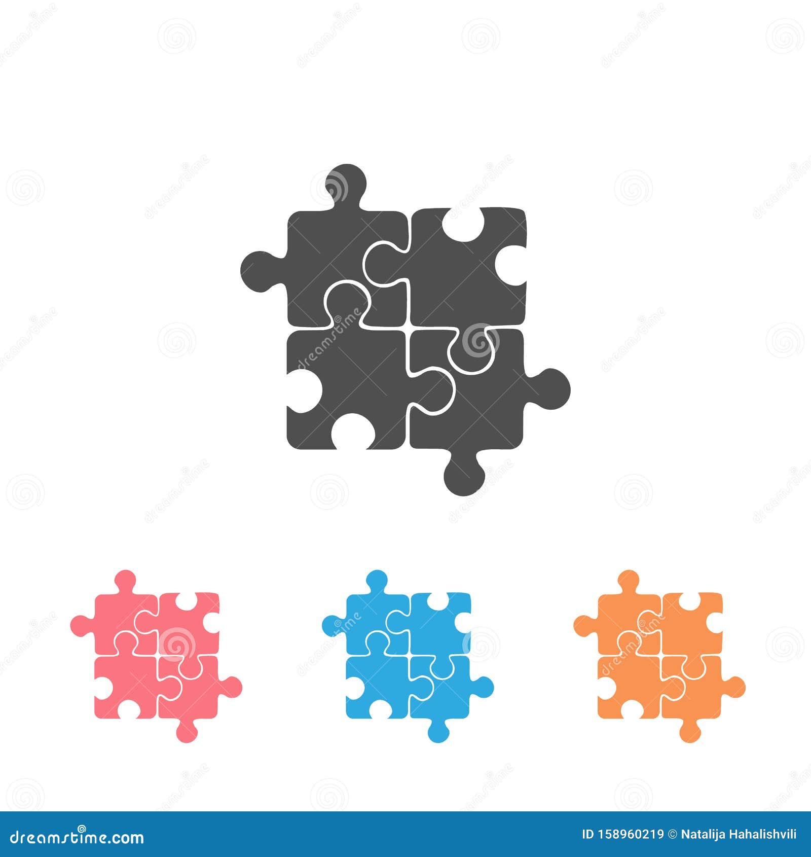 Best Puzzle Icon Set. Vector Stock Vector - Illustration of jigsaw ...