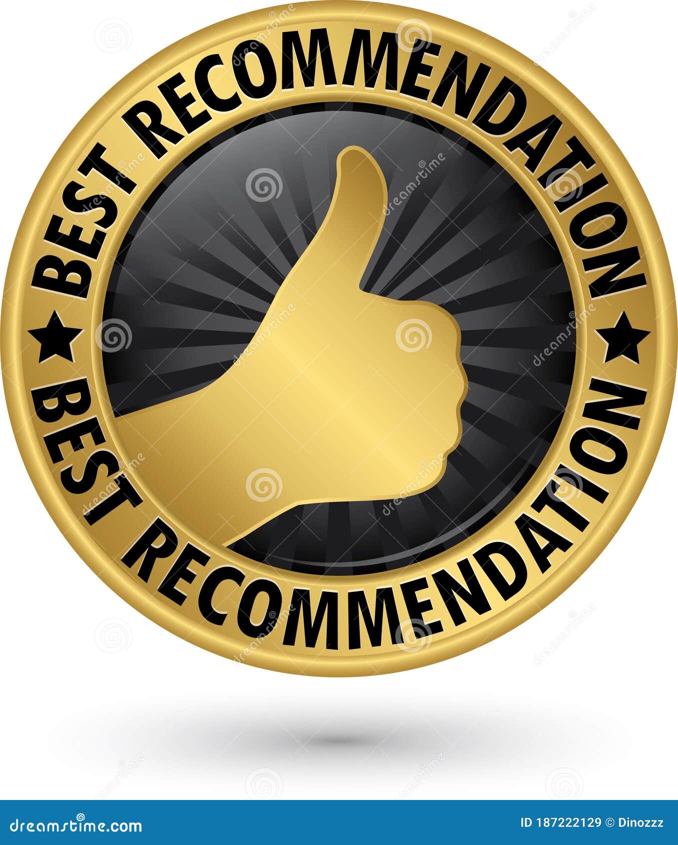 Best Recommendation Golden Label, Vector Illustration Stock Vector ...