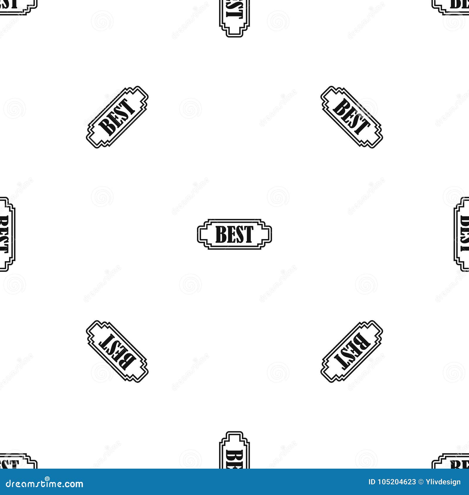 Best Rectangle Label Pattern Seamless Black Stock Vector - Illustration ...