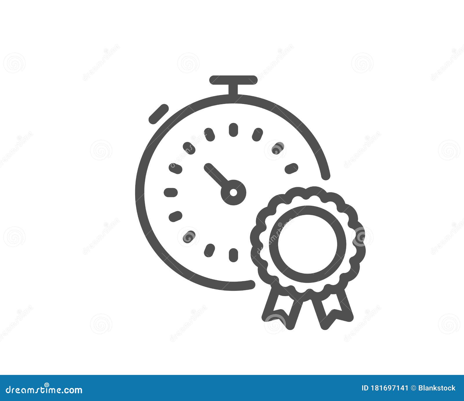 Best Result Line Icon. Timer Award Sign. Vector Stock Vector ...