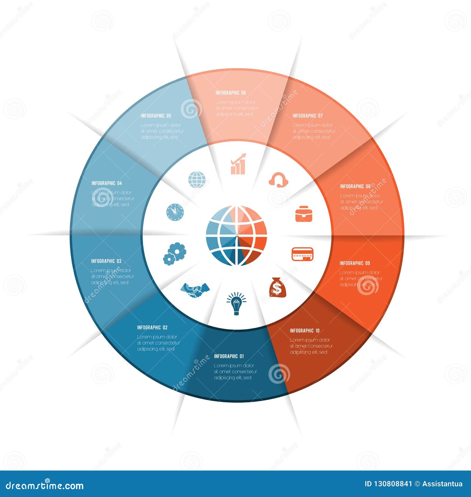 Best Ring Infographics, Can Be Used for Workflow Layout, Diagram Stock ...